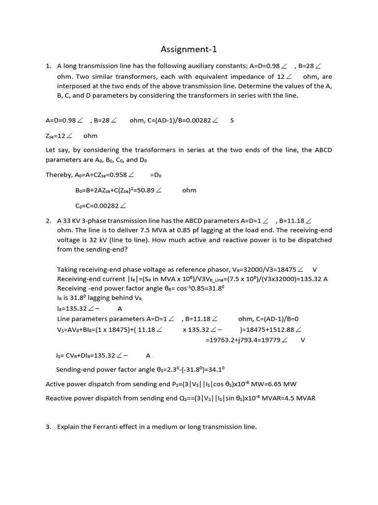 Assignment 1 Solution | PDF