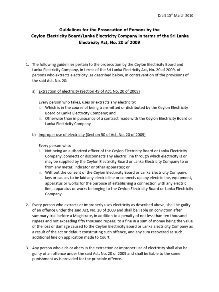 Guidelines For The Prosecution of Persons CEB LECO | PDF