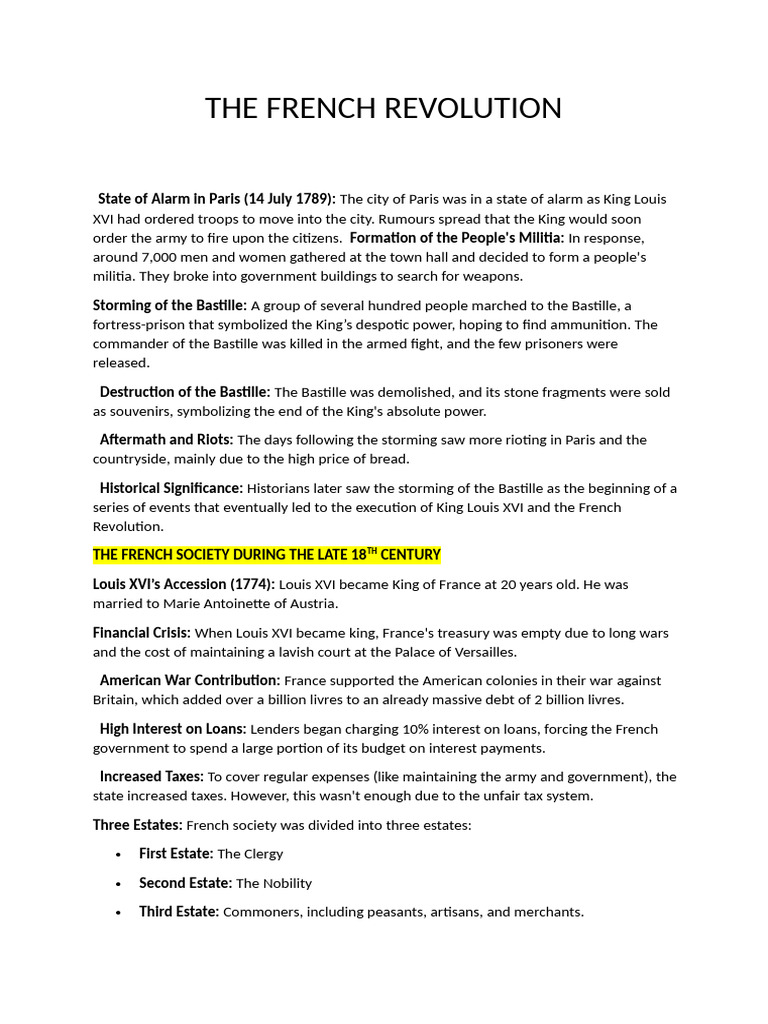 THE FRENCH REVOLUTION | PDF