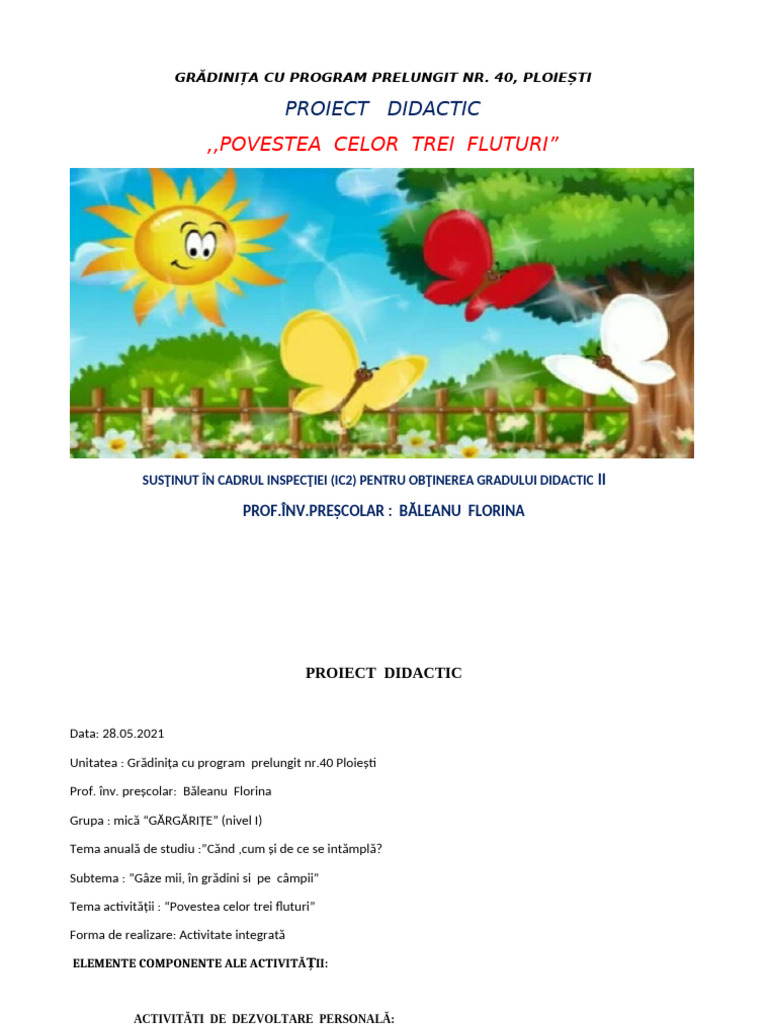 PROIECT INSPECȚIE ( C2) | PDF