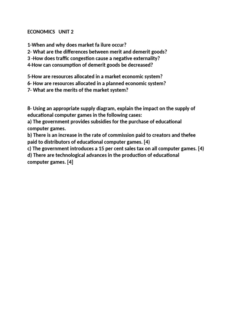 Economics Unit 2 | PDF