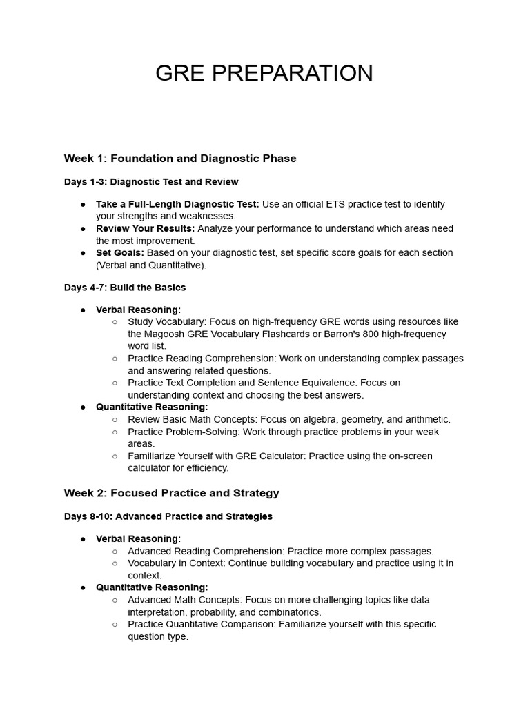 Gre Preparation | PDF