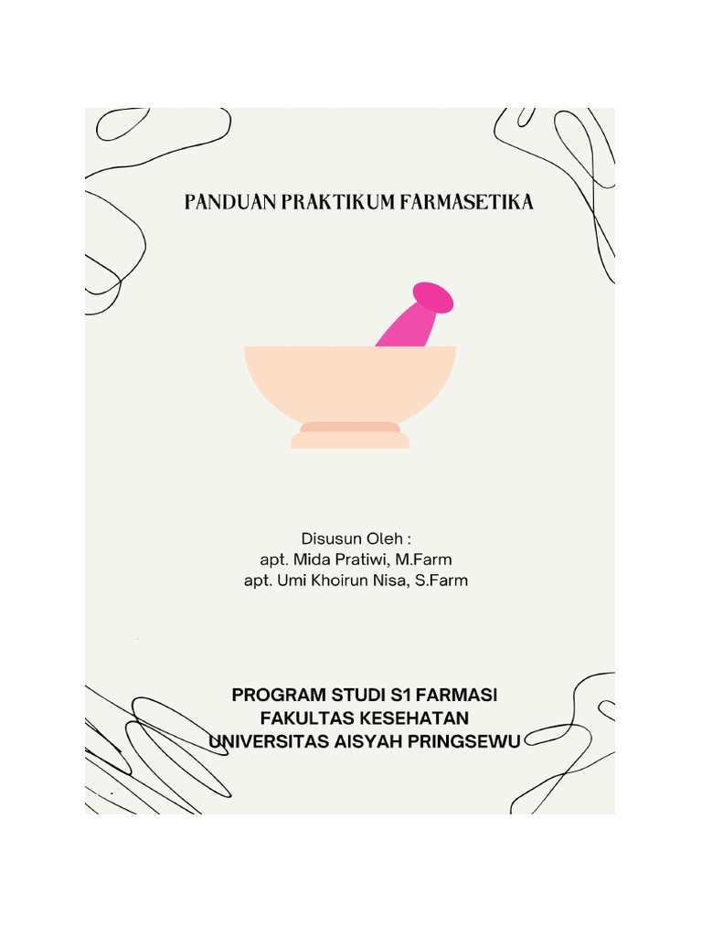Panduan Praktikum Farmasetika - s1 Farmasi Uap | PDF