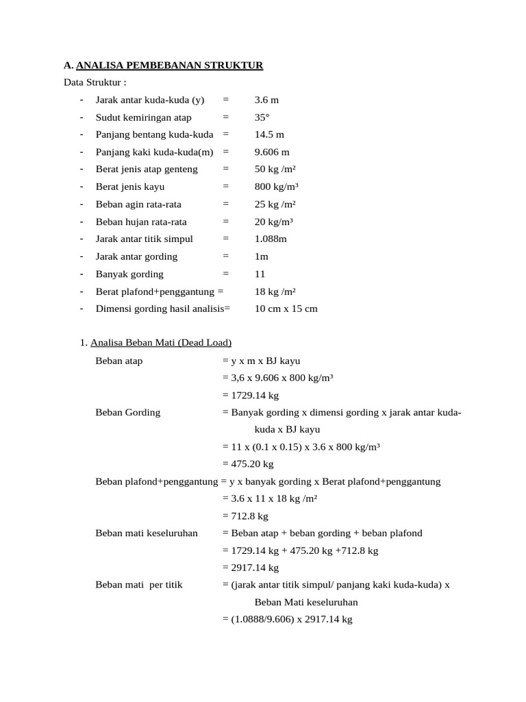 Analisa Pembebanan Struktur | PDF