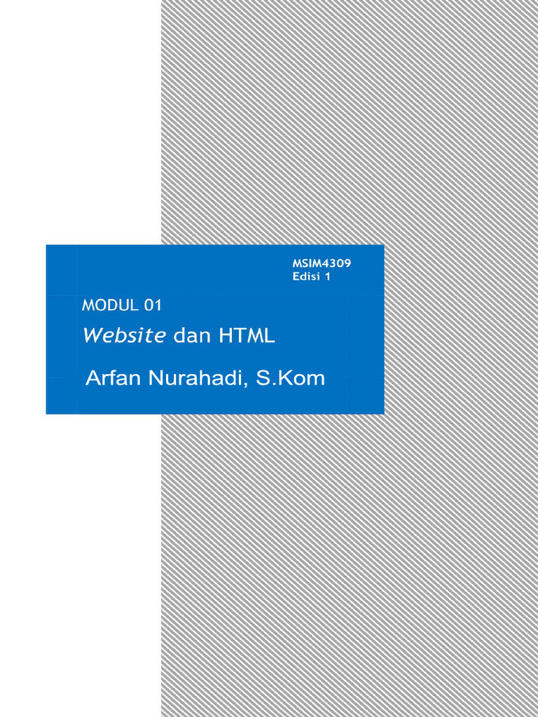 Cover MODUL HTML | PDF