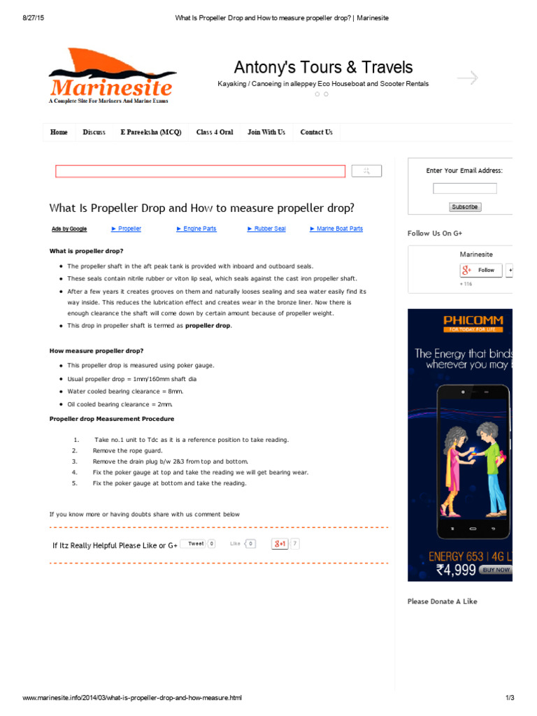 What Is Propeller Drop and How to measure propeller drop_ _ Marinesite ...