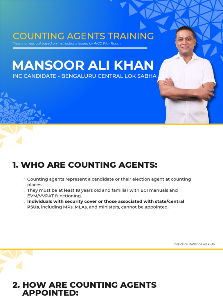 Counting Agents Training | PDF | Electronic Voting | Finance & Money ...