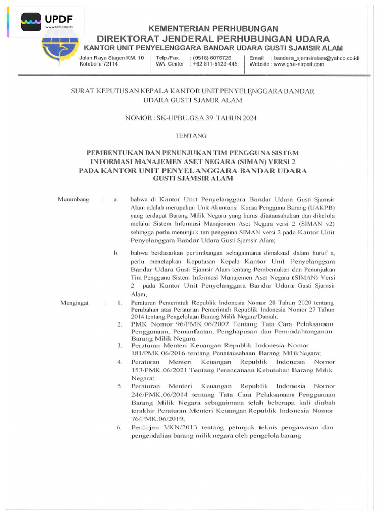 SK Apliksi Siman V2 | PDF