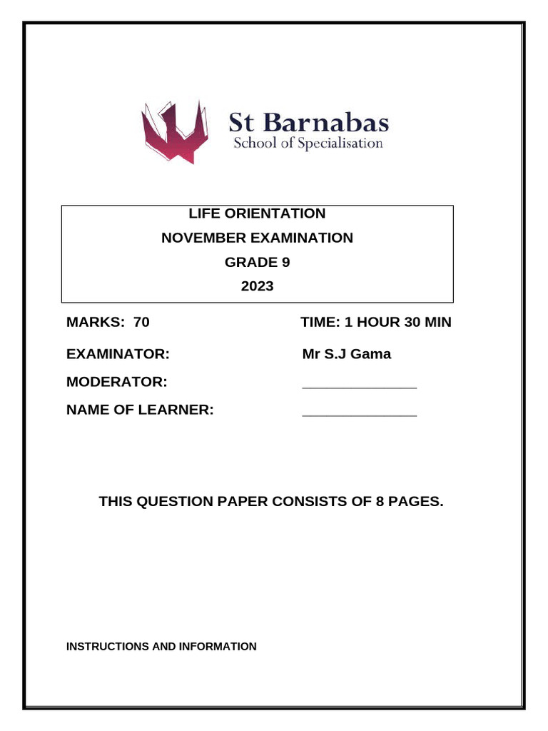 Life Orientation | PDF
