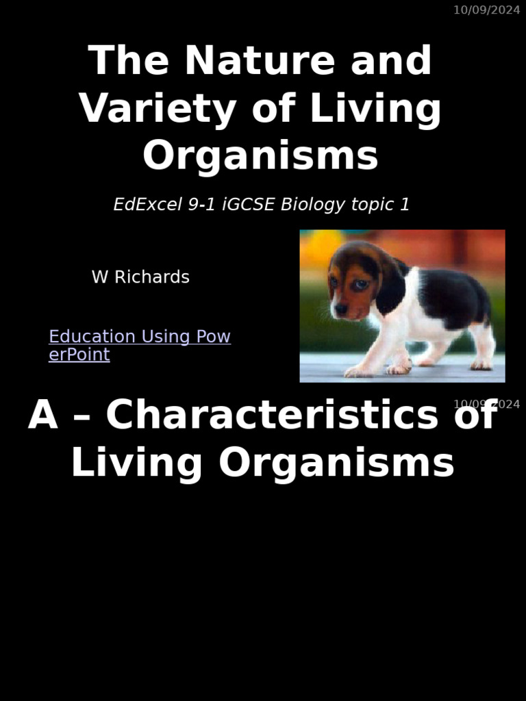 Topic 1 - The Nature and Variety of Living Organisms | PDF