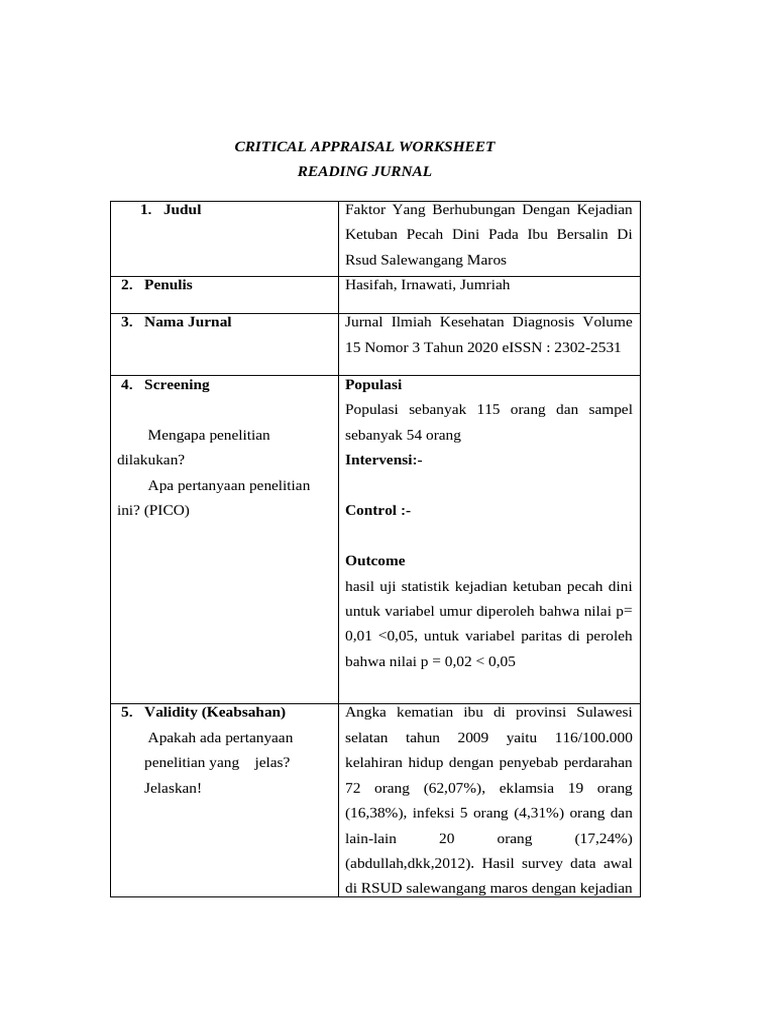 Telaah Jurnal 2 KPD | PDF