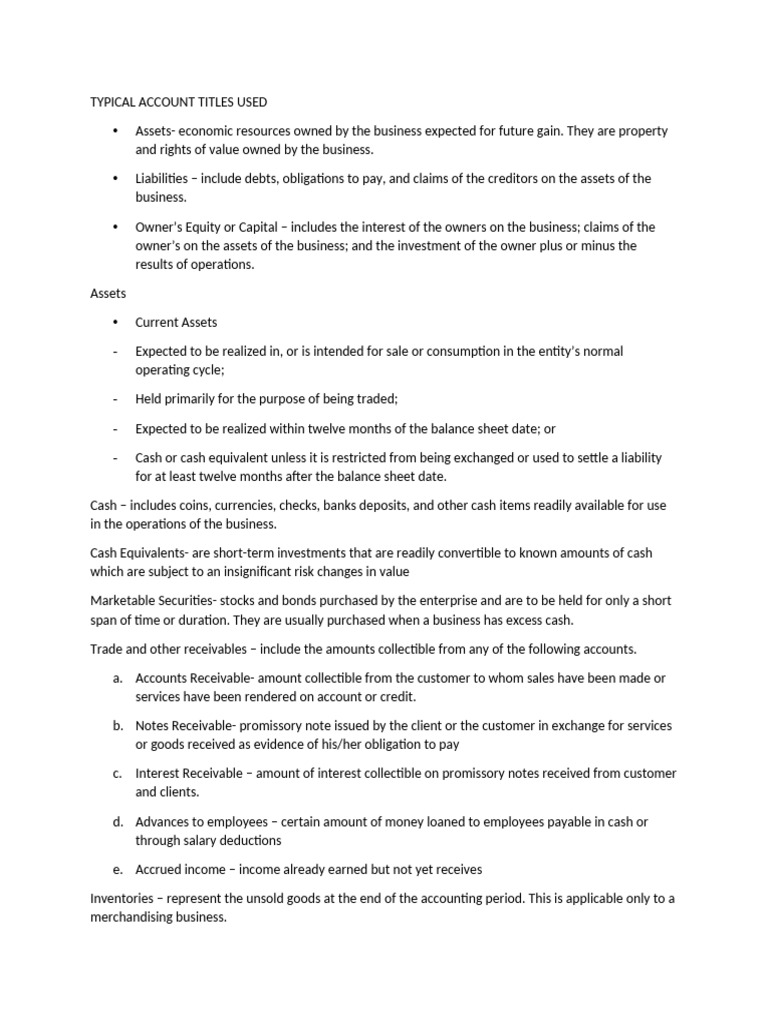 TYPICAL-ACCOUNT-TITLES-USED | PDF