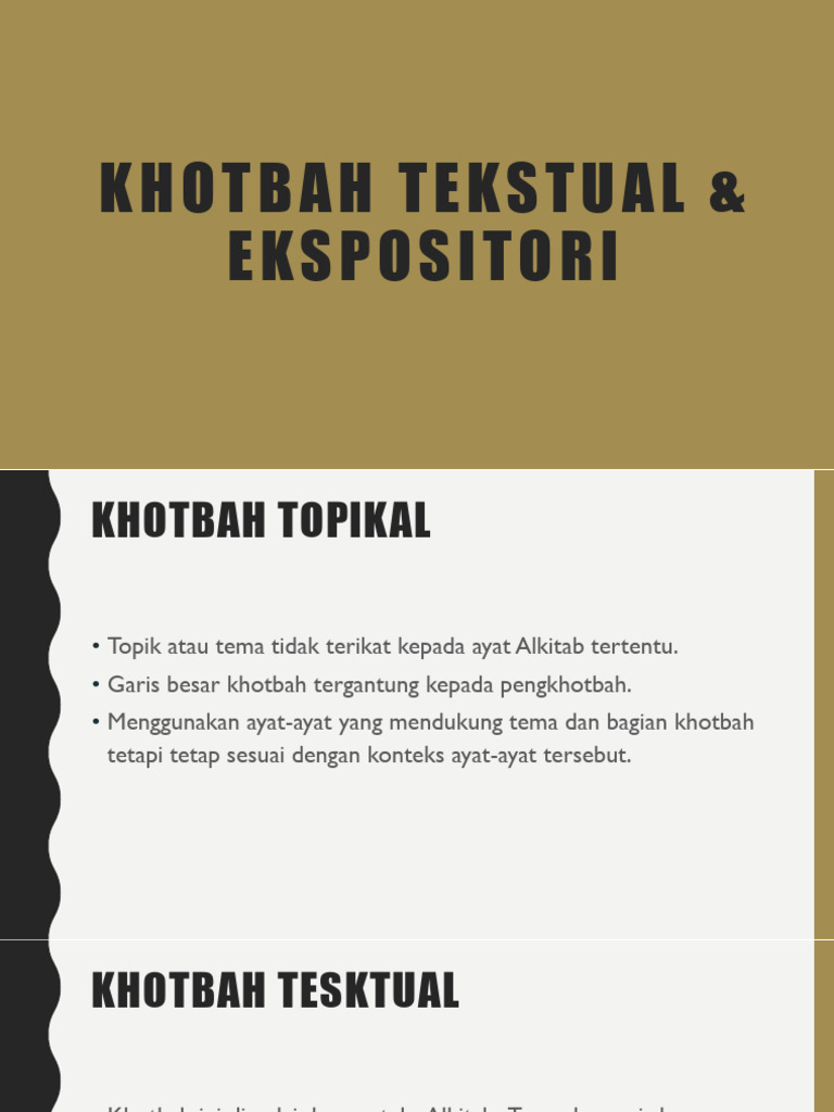 Pelajaran 4. Khotbah Tekstual 1 | PDF