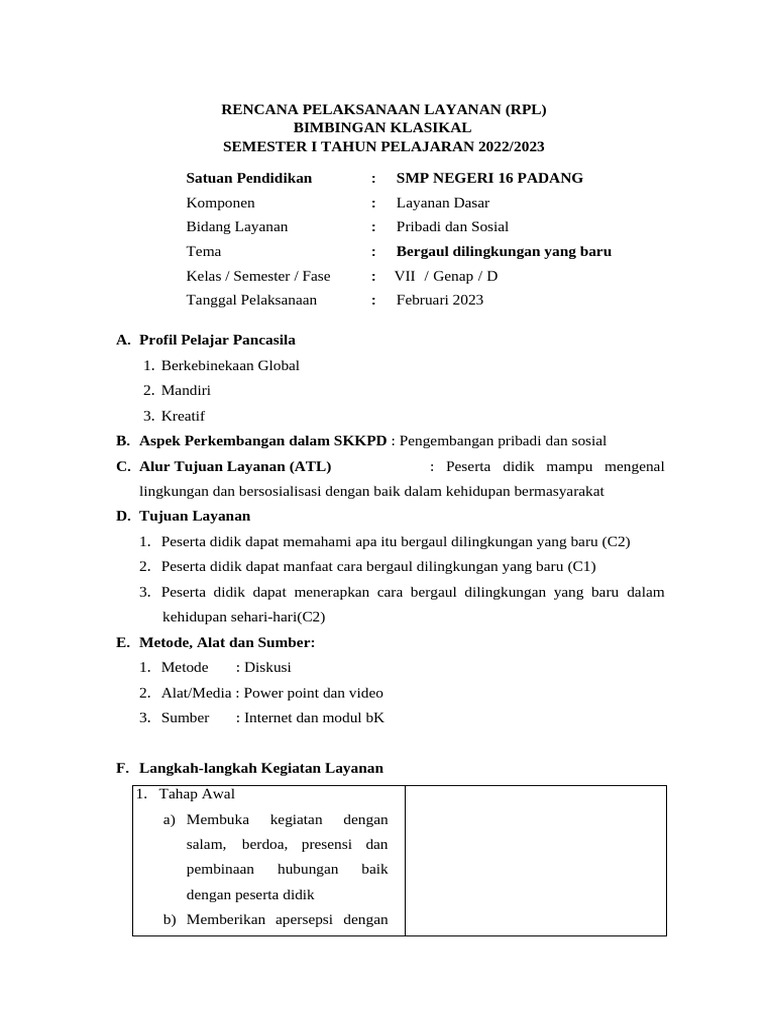 Modul Ajar (RPL) Kls 7 Merdeka Belajar | PDF