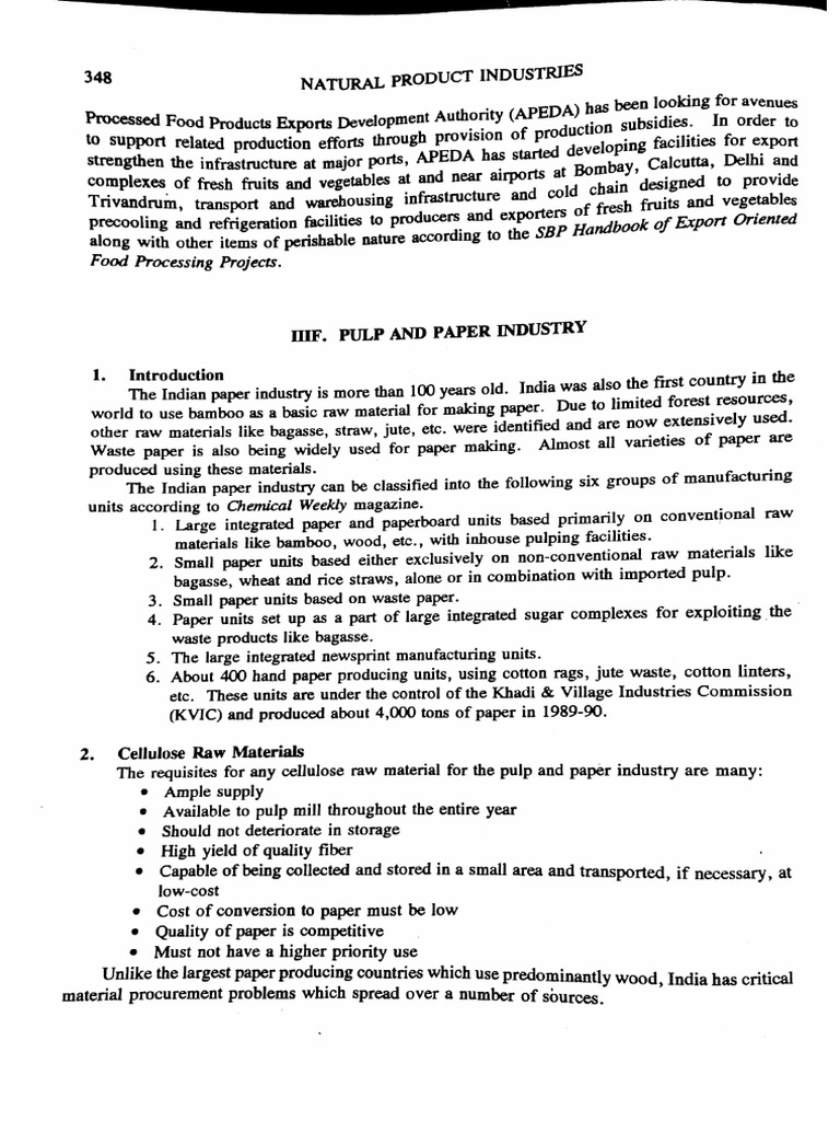 Outlines of Chemical Technology - Pulp and Paper Dryden | PDF