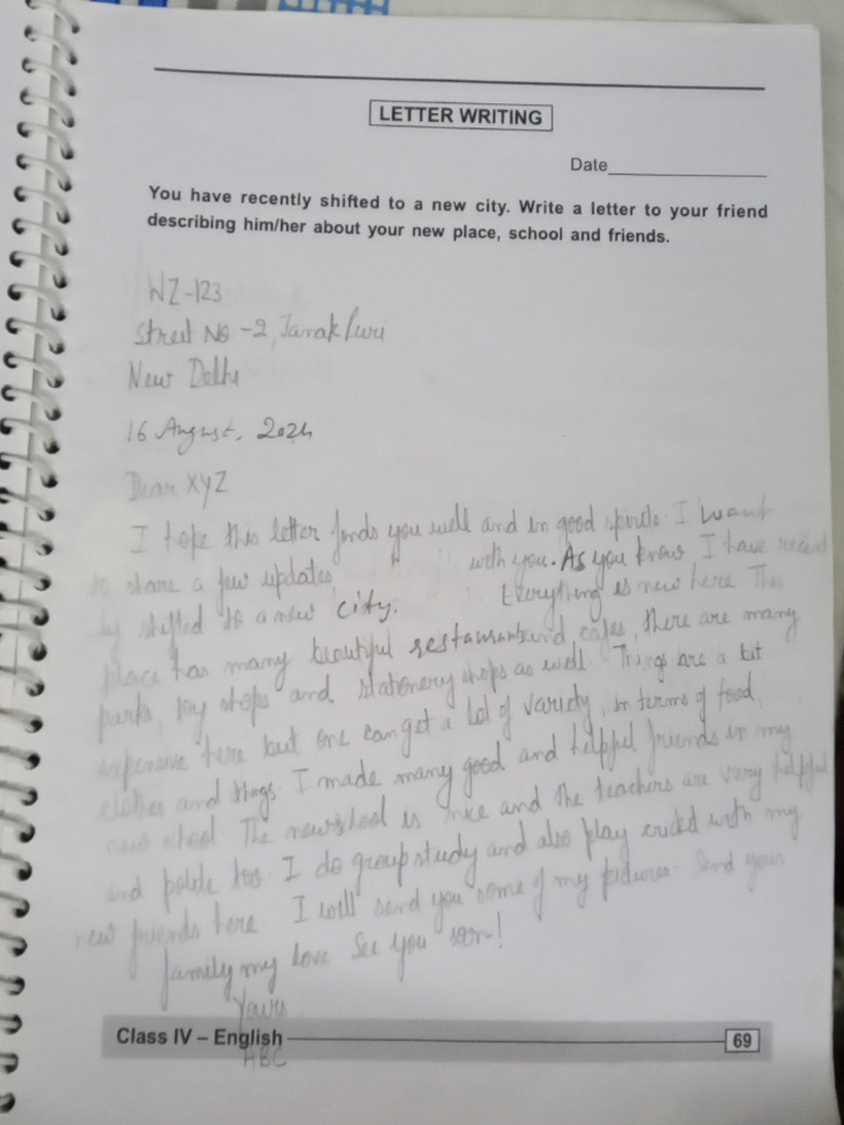 Writing Skills Mid Term Grade 4 | PDF