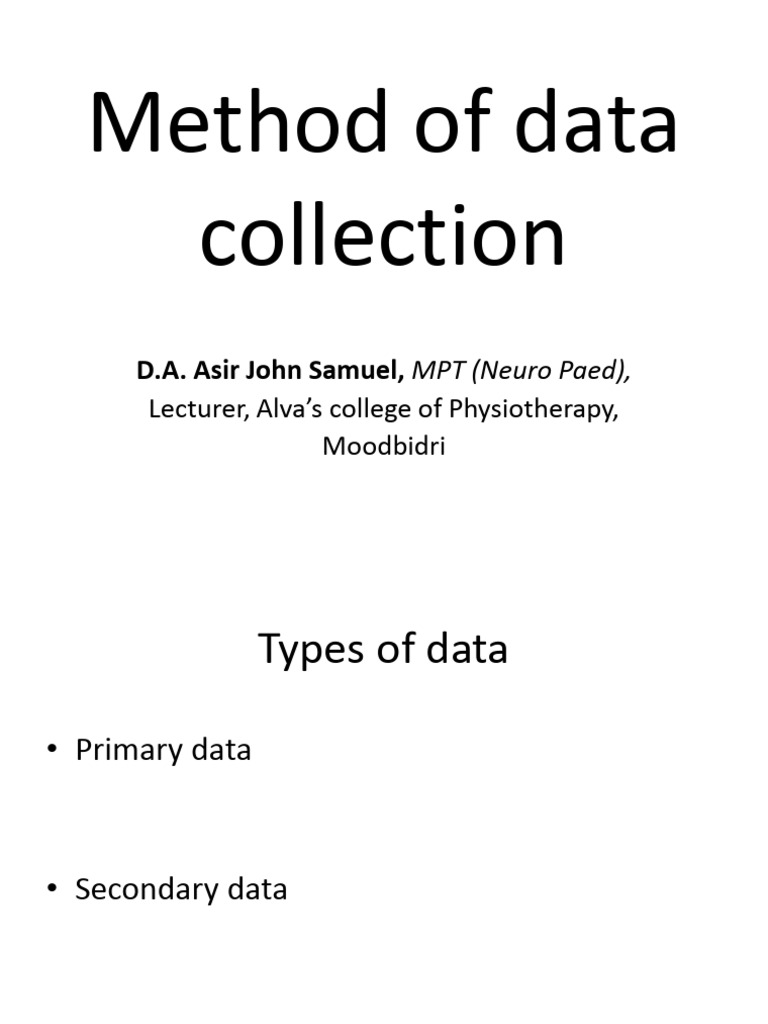 Method of Data Collection | PDF