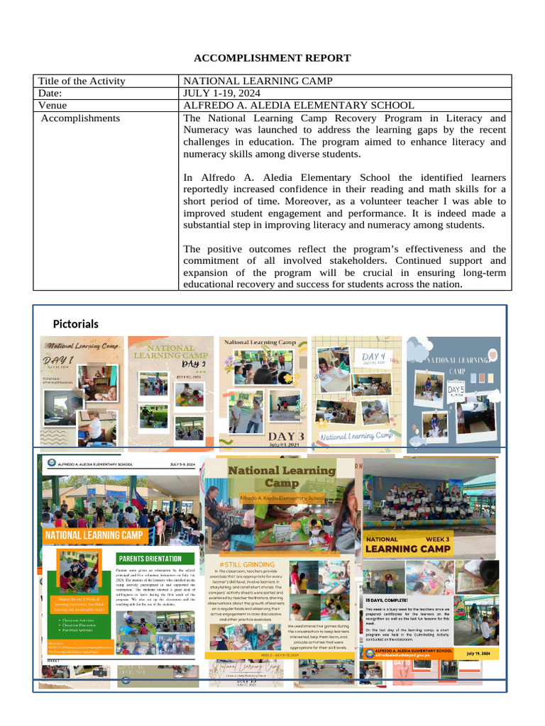 Accomplishment NLC | PDF