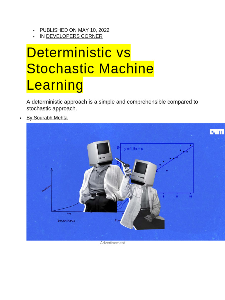 ML-Deterministic Vs Stochostic Models | PDF