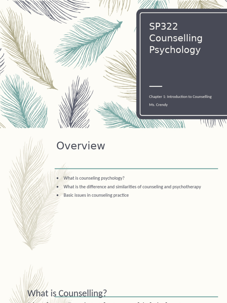 Chapter 1 - Introduction To Counselling | PDF