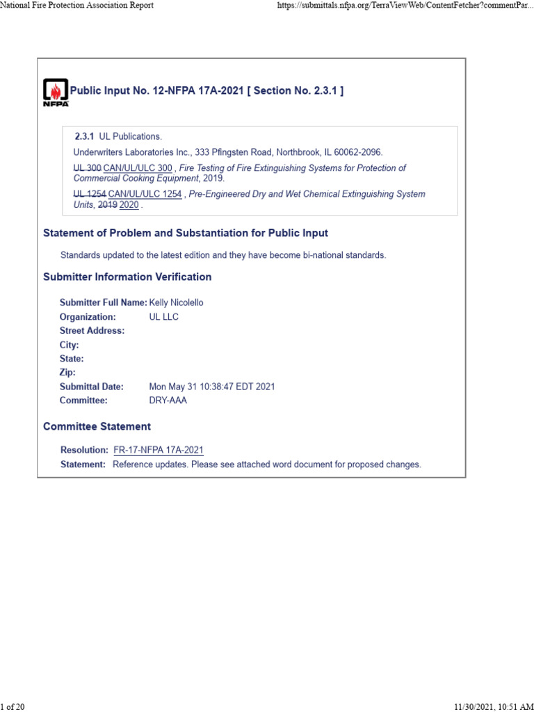 NFPA 17A Document | PDF