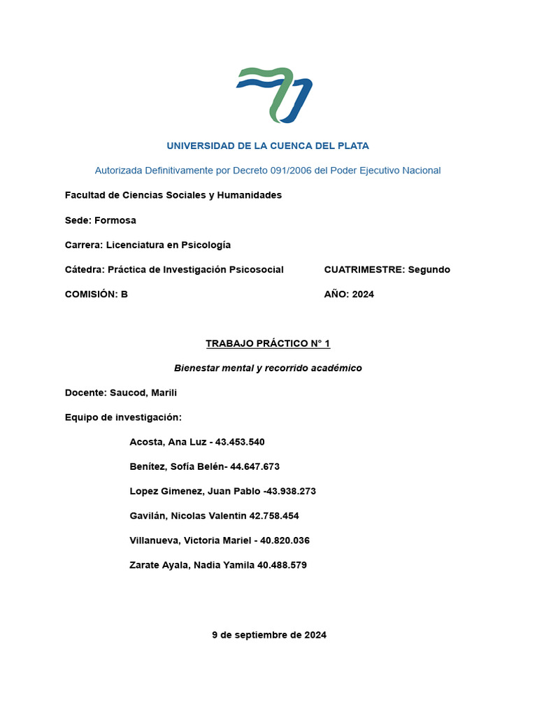 TP 1 - Práctica de Investigación psicosocial | PDF
