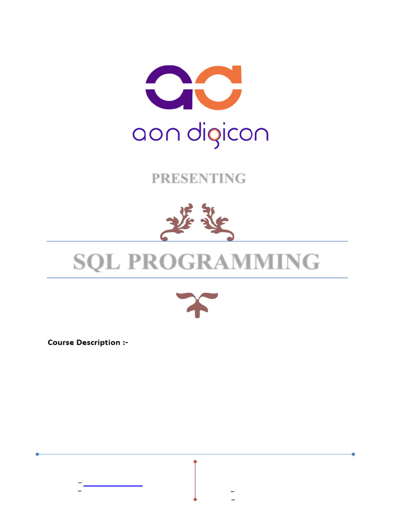 SQL Development AON | PDF
