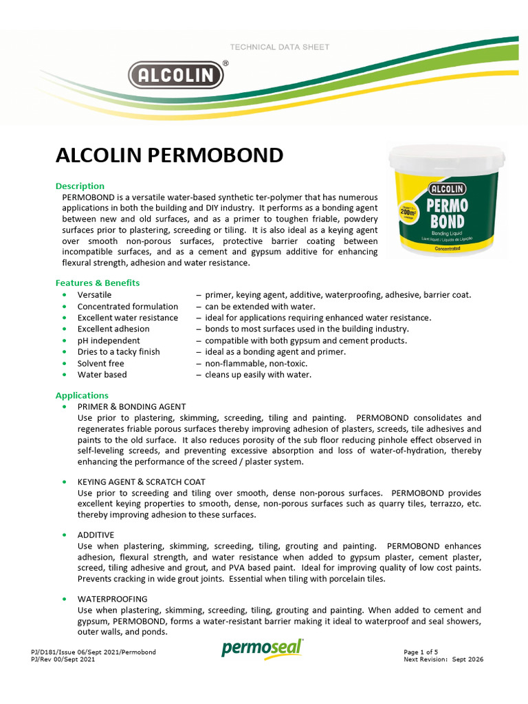 TDS - PermoBond - 2021-09-01 | PDF
