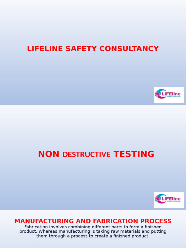 NDT - Lifeline Safety | PDF