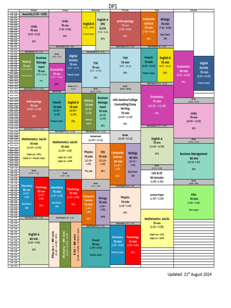 Ibdp Timetable Lgs Jti-dp1-V4 | PDF