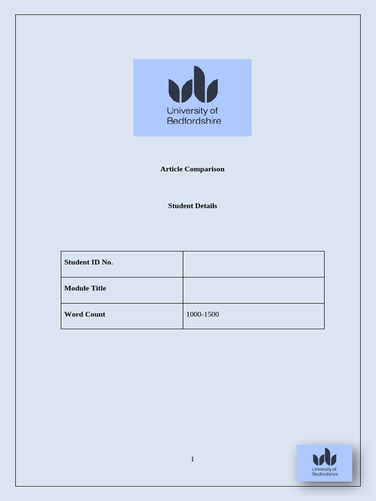 Compare and Contrast Two Articles | PDF