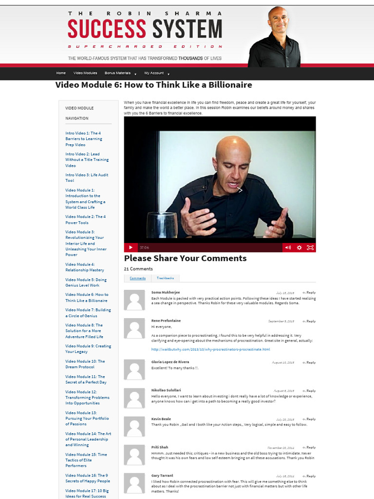 09-Video Module 6 - How To Think Like A Billionaire - The Robin Sharma ...