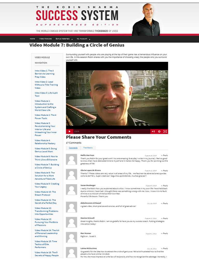10-Video Module 7 - Building A Circle of Genius - The Robin Sharma ...