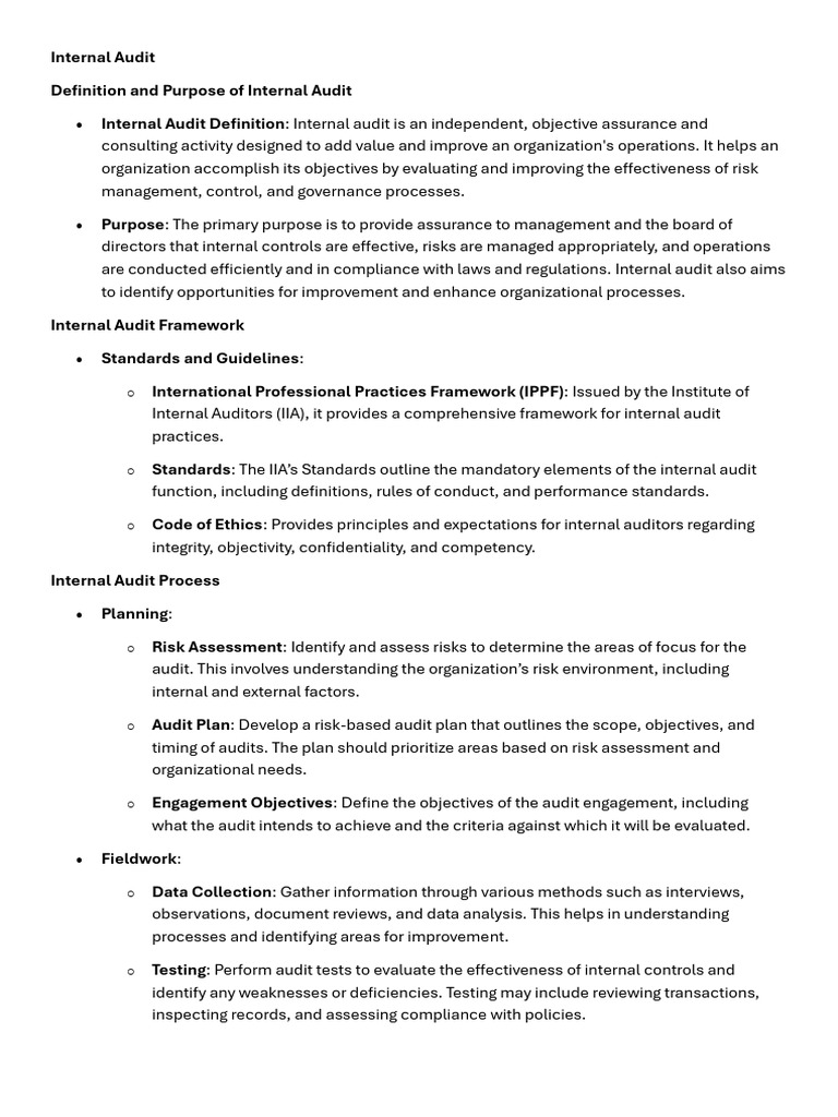 Internal Audit Pdf