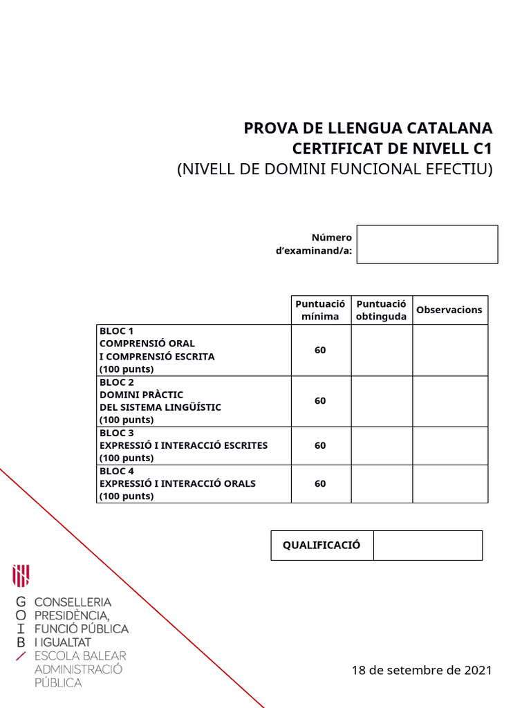 Prova C1 2021 Part Escrita | PDF