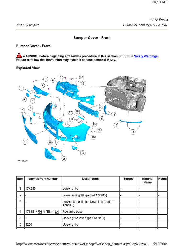 Bumper Cover Front | PDF