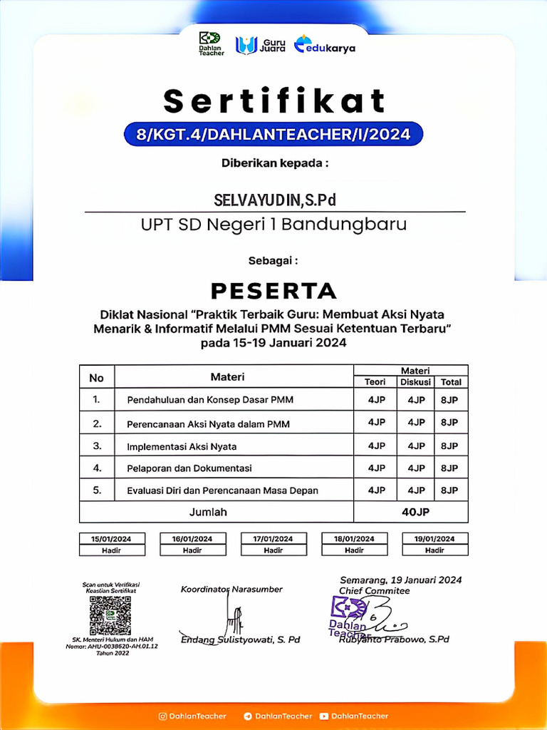 Sertifikat 1 Selva Pdf