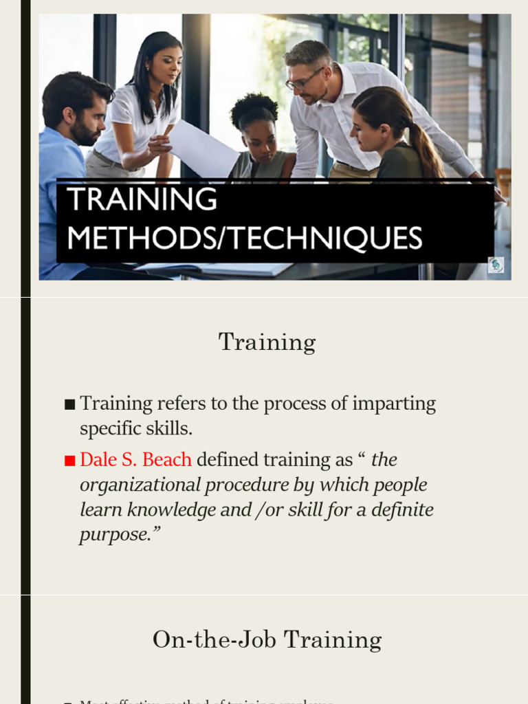 Training Methods-OJT OFJT | PDF