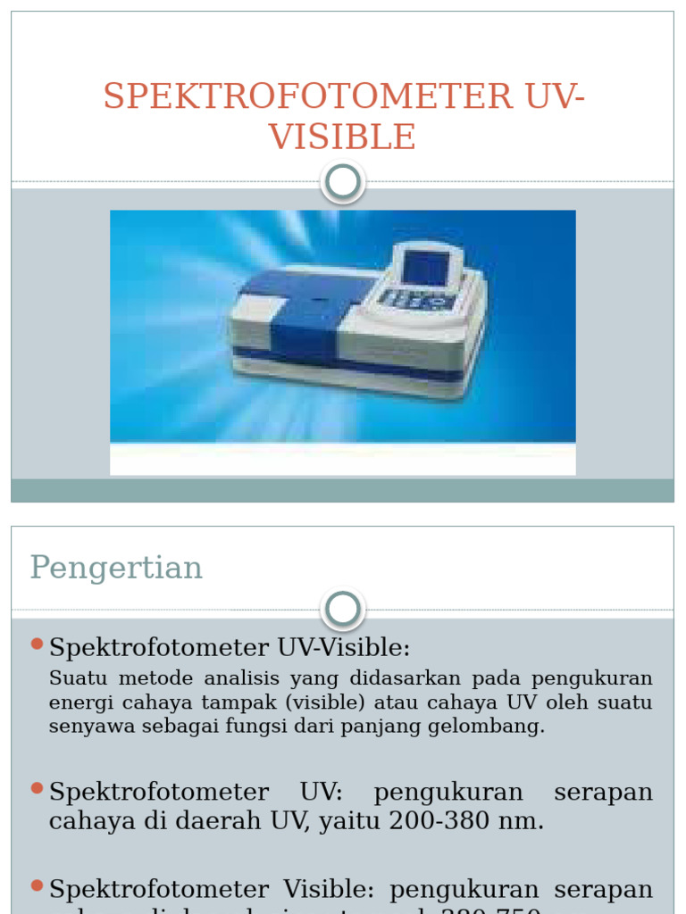 Spektrofotometer Uv Visible | PDF