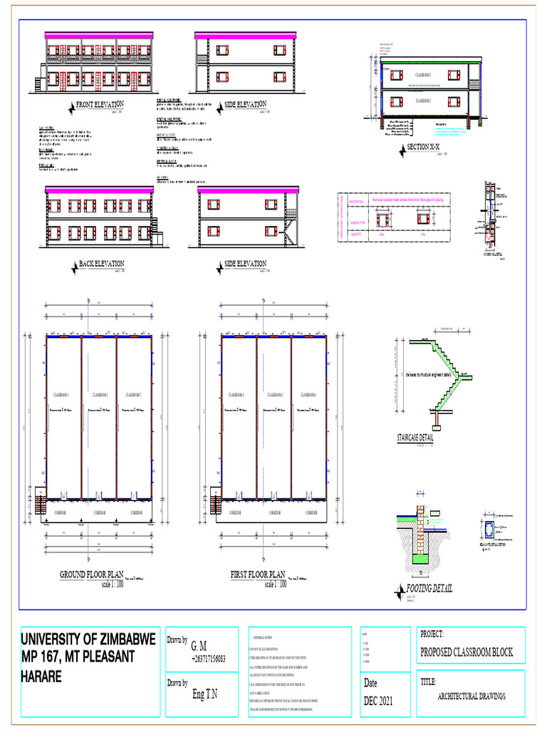 Ce418-Group 2 - Architectural Drawings | PDF