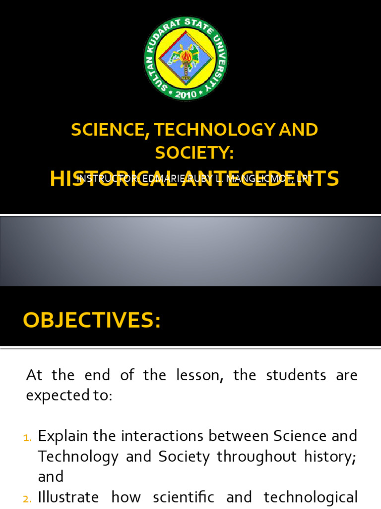 Science, Technology and Society - Historical Antecedents | PDF