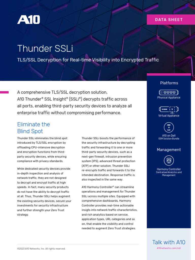 A10 DS Thunder SSLi | PDF