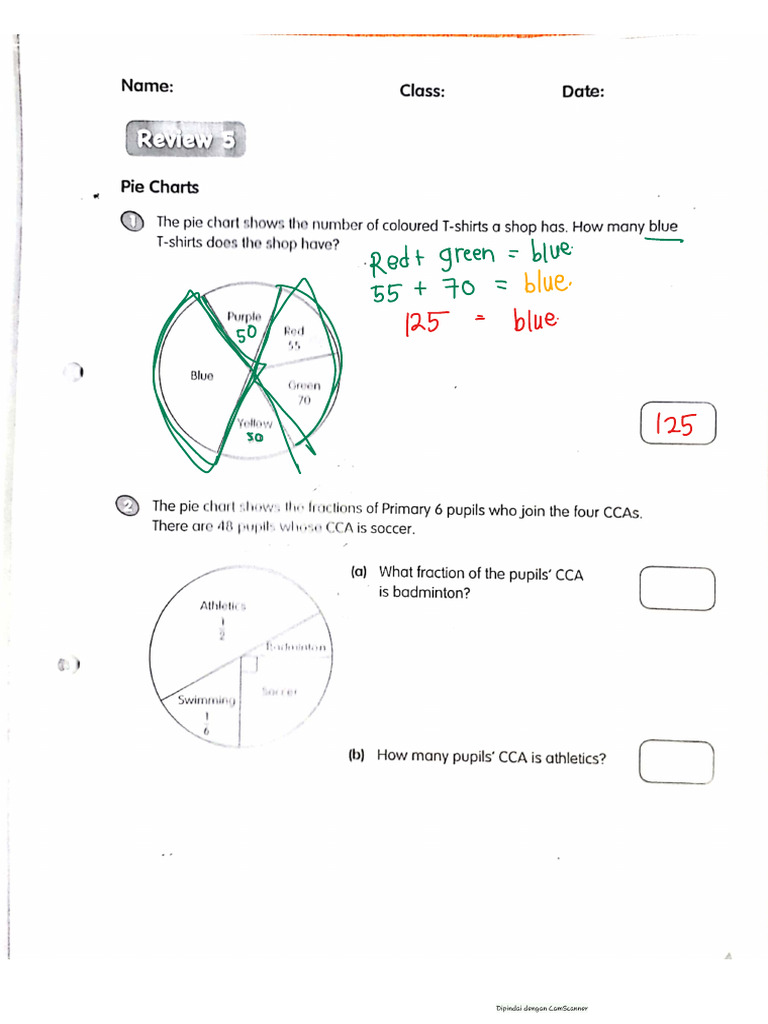 EDDRICK Math 6 - Pie Chart | PDF