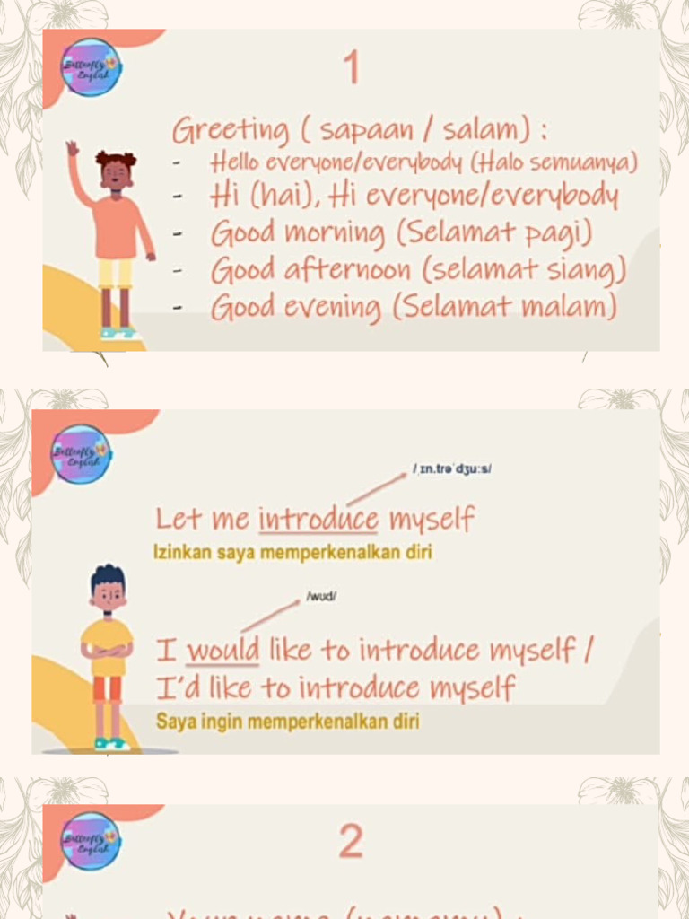 Greeting and Introduction | PDF