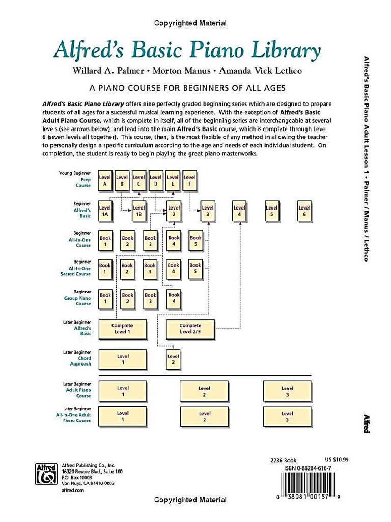 Cover Basic Adult Piano Course Lesson Book, Level One | PDF