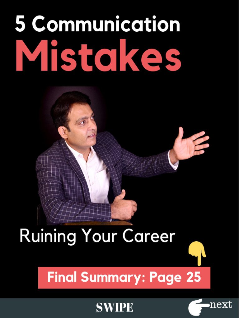 5 Communication Mistakes Ruining Your Career Growth | PDF