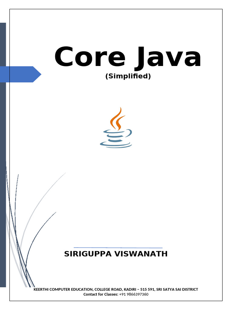 Complete Core Java Book Viswanath Pdf