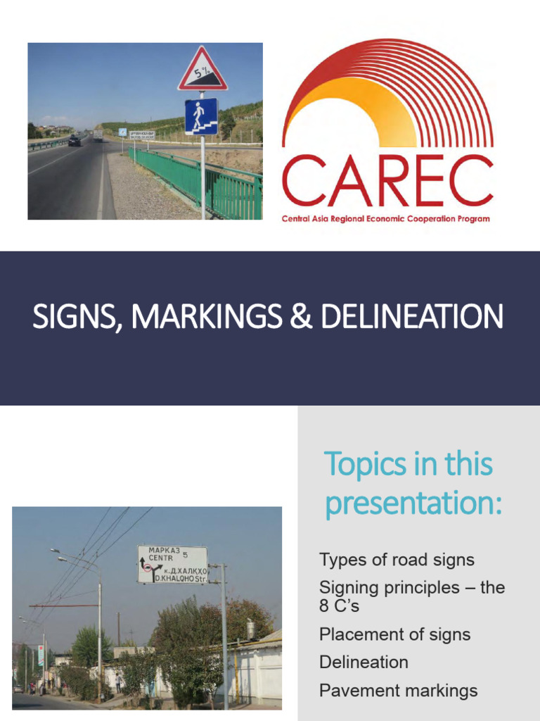 3 Signs Markings Delineation | PDF