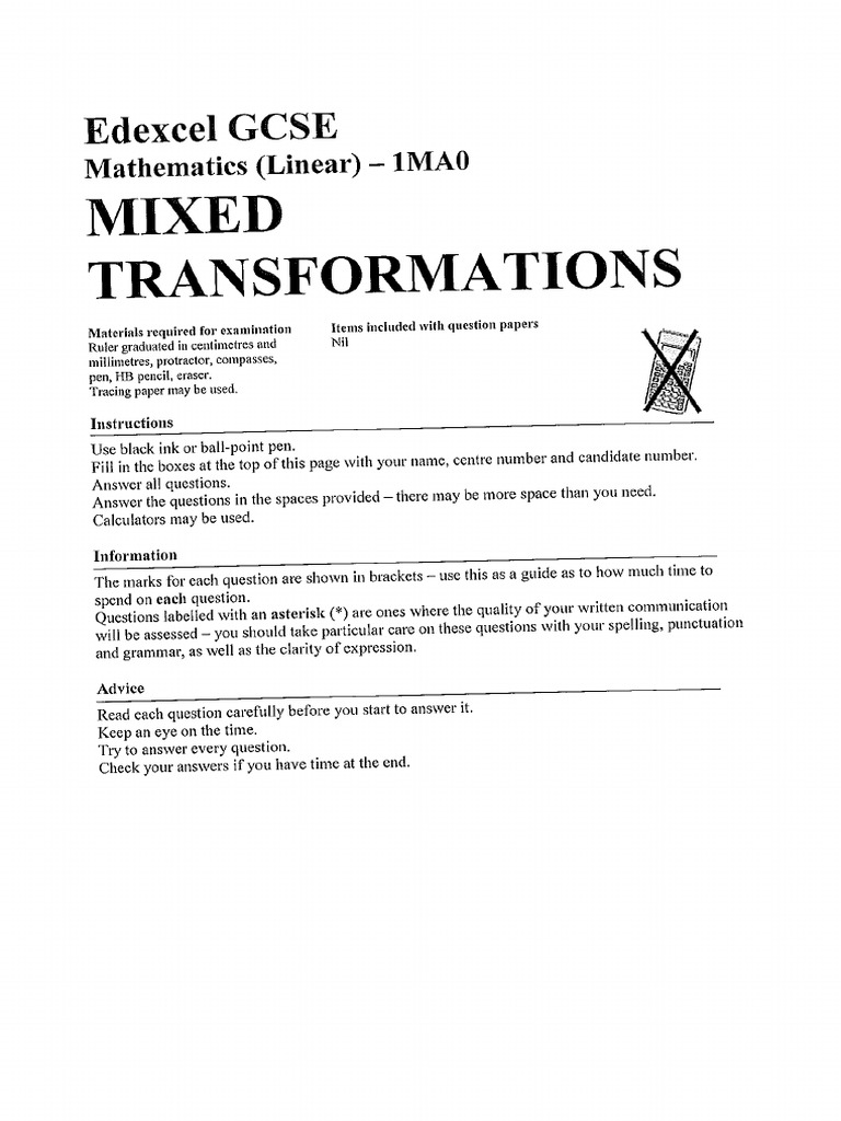 Transformations Solutions | PDF