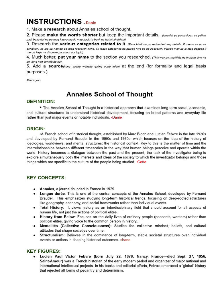 Annales - School of Thought-Research. | PDF | Liberal Arts Education